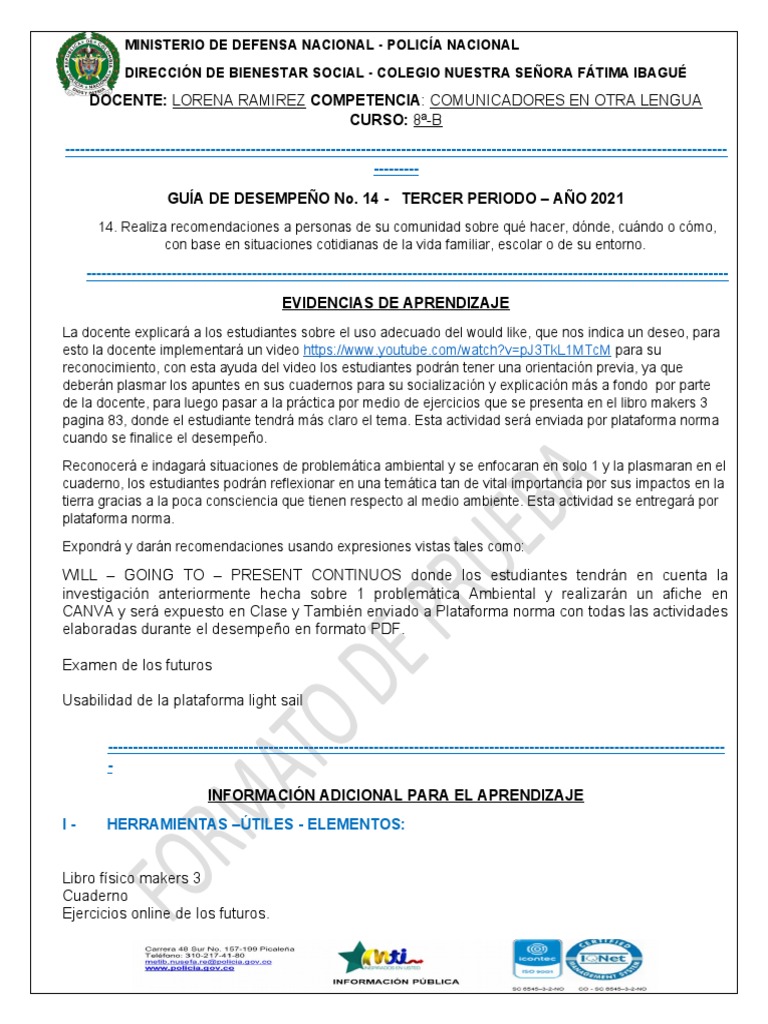 Guia#4 D14 | PDF | Aprendizaje | Cognición