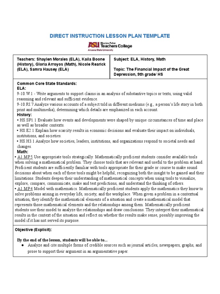 Session 14 Cross Curricular Lesson Plan | PDF | Mathematics | Teachers