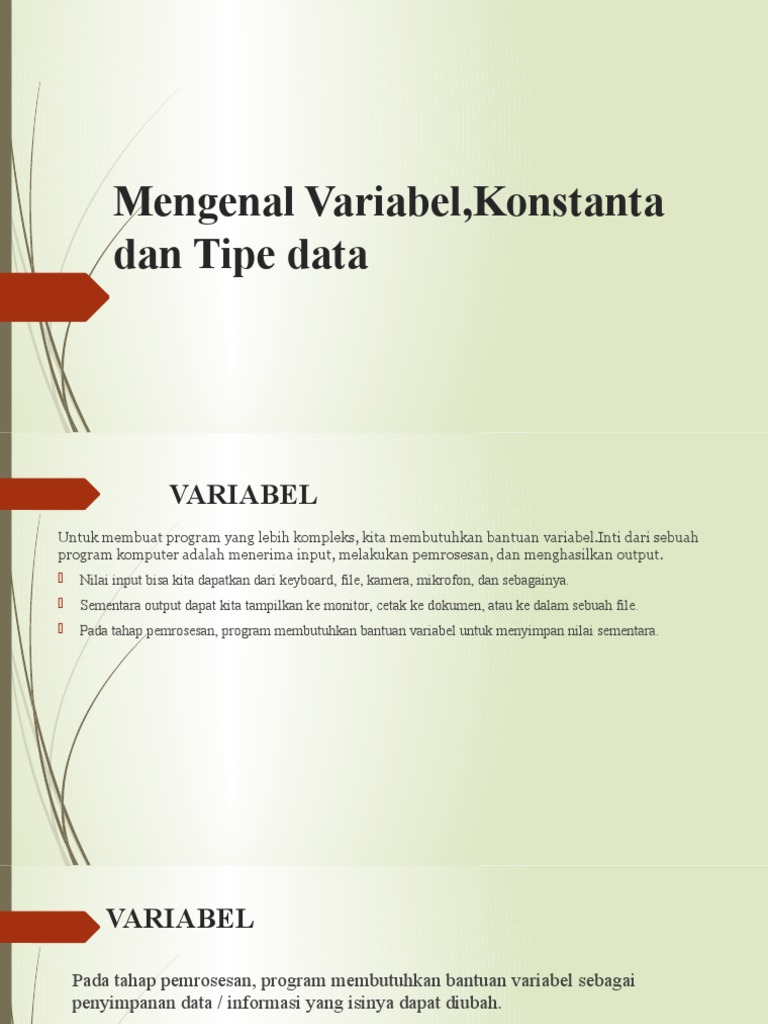 Tipe Data & Variabel | PDF