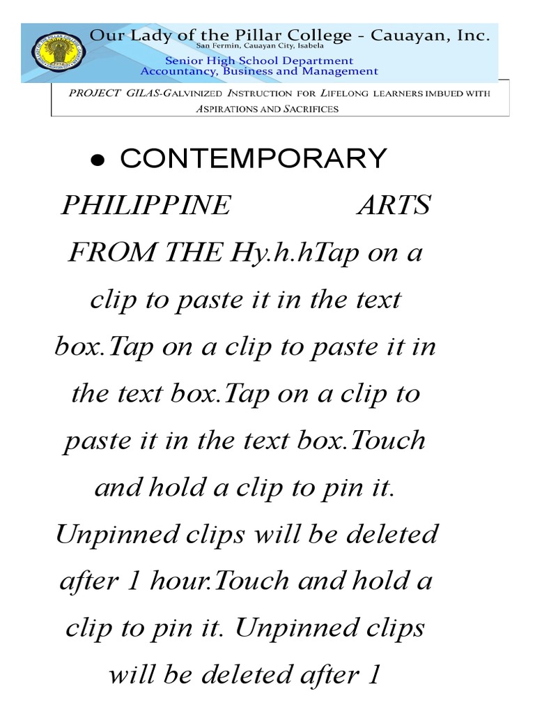 Cpar Module1 | PDF | Paintings | Philippines