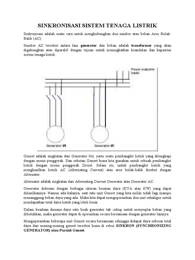 Sinkronisasi Generator | PDF