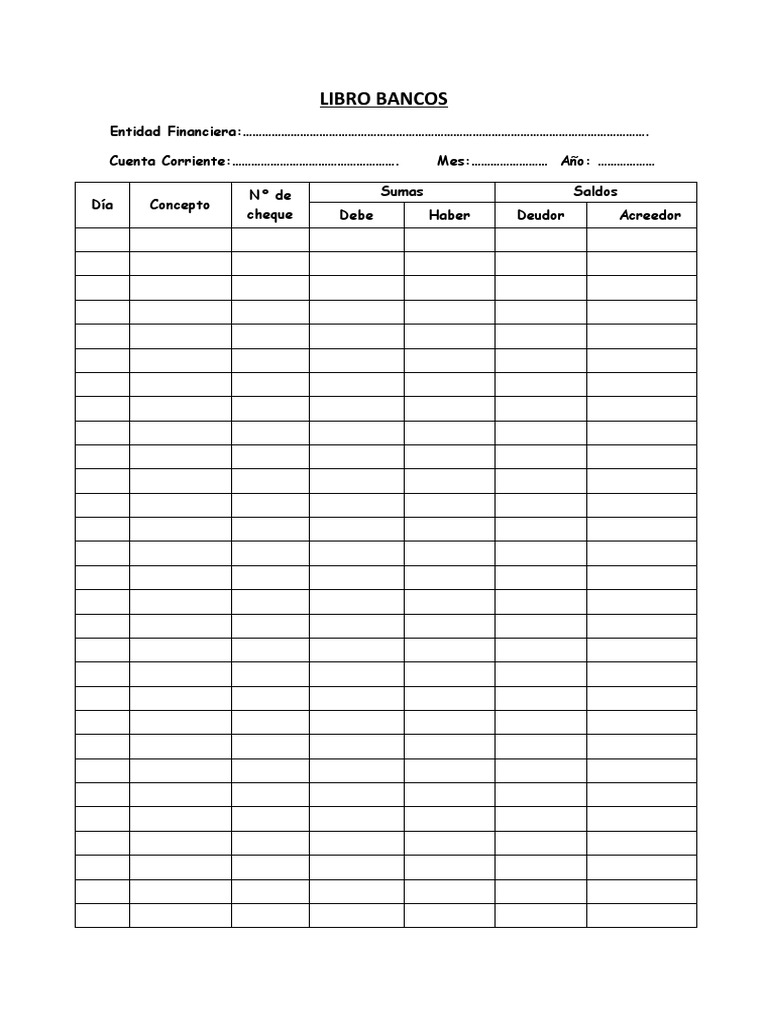 Libro Bancos | PDF