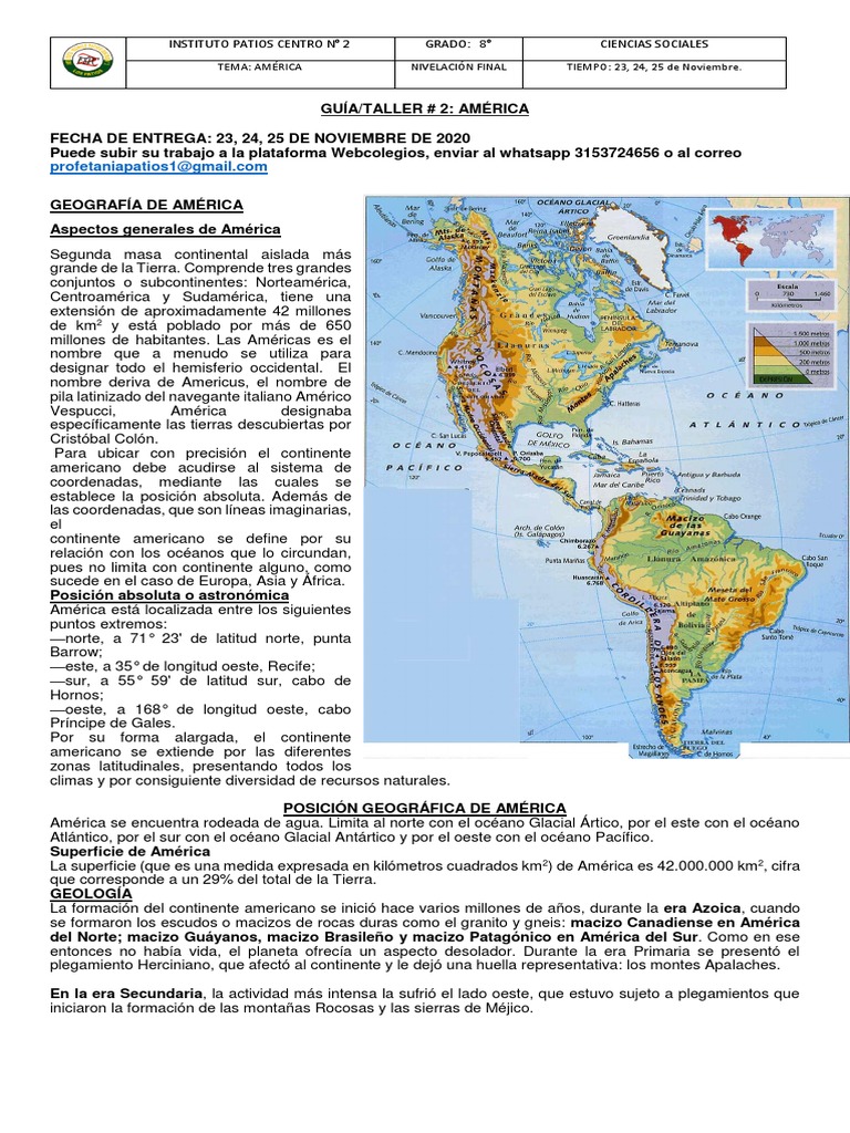El Continente Americano | PDF | Américas | Montañas
