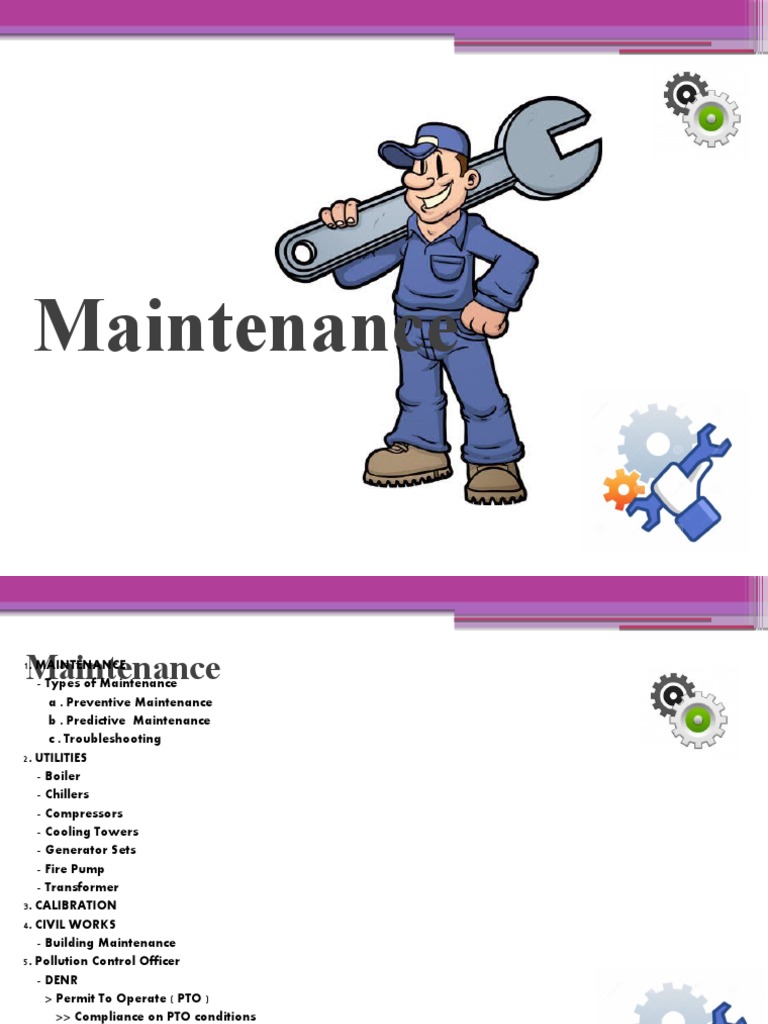 Preventive Maintenance Pdf Boiler Manufactured Goods