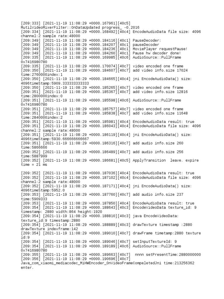 Trace | PDF | Codec | Video