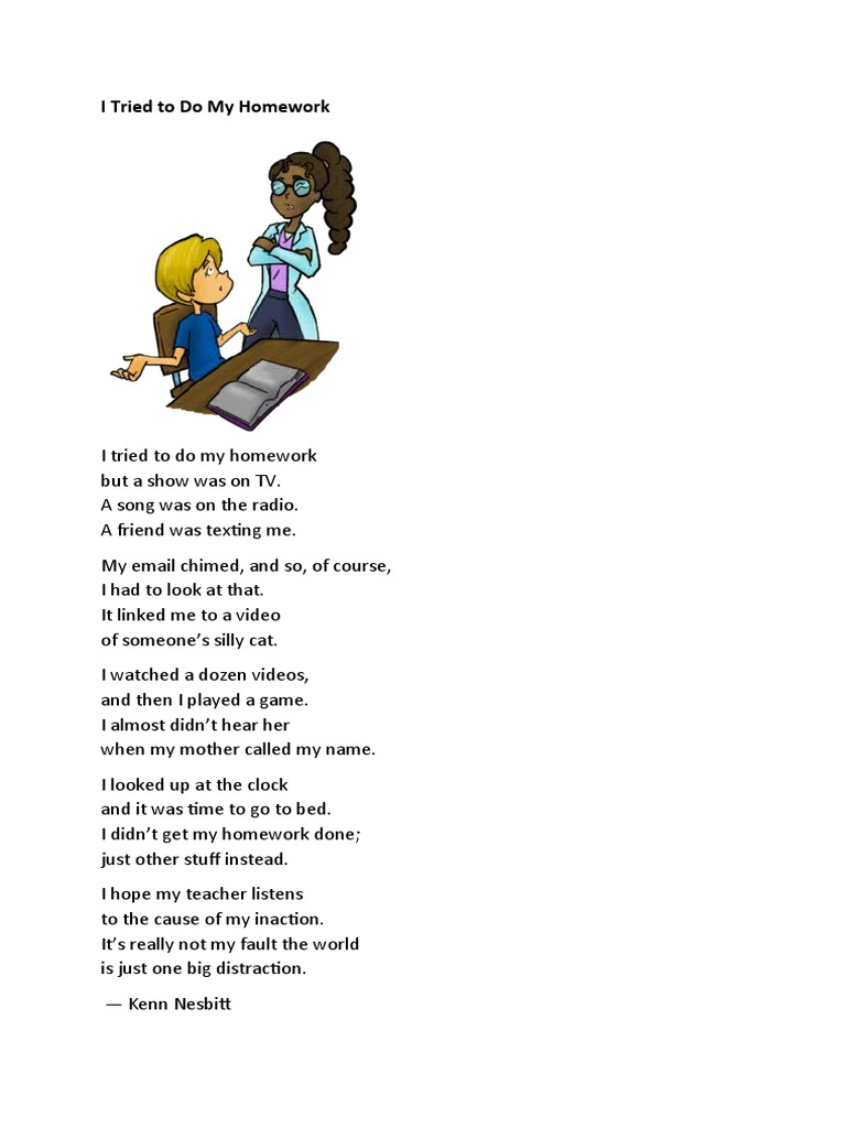 I Tried To Do My Homework | PDF