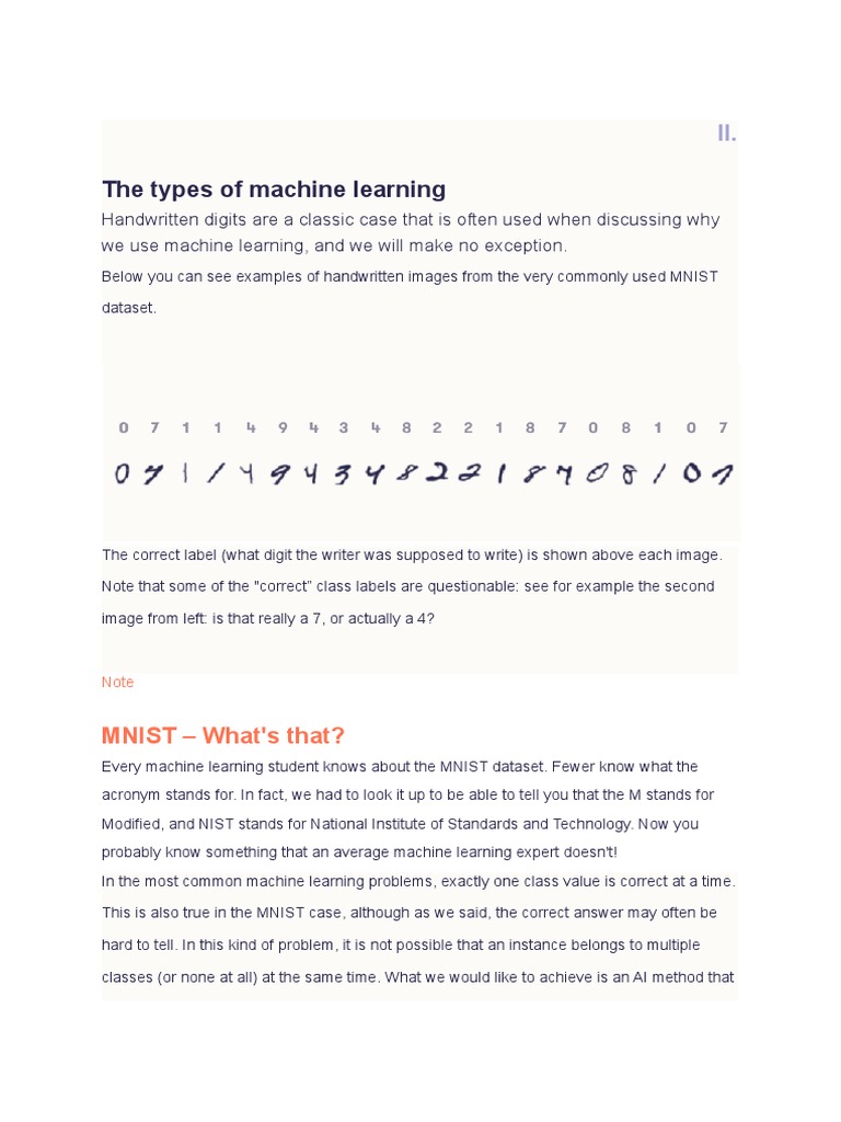 Types of Machine Learning Explained | PDF | Machine Learning ...