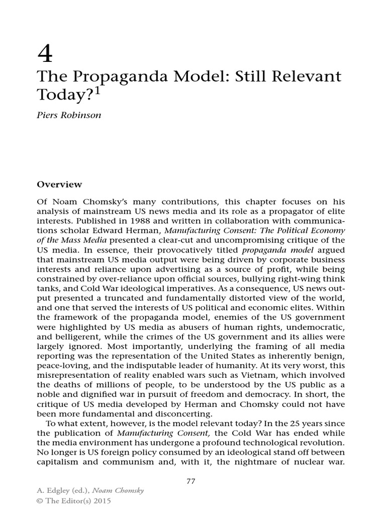 Is The Propaganda Model Still Relevant | PDF | Political Science ...