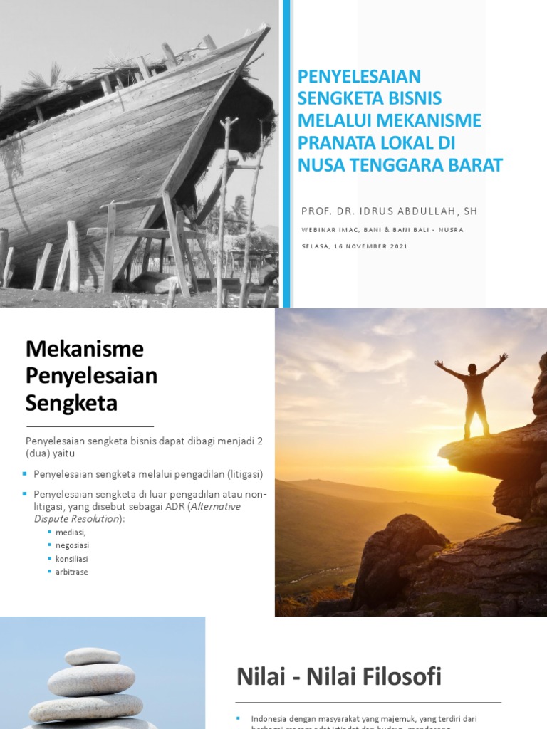 Presentasi ADR Prof Idrus Abdullah 16nov2021-Rev2 | PDF