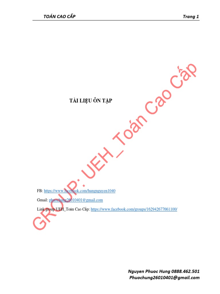 (On Tap TCC) (Chuong Ma Tran + HPTTT) | PDF