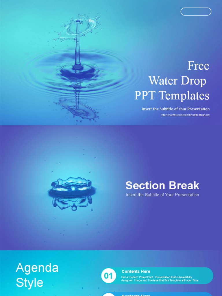 Water Drop Powerpoint Free Presentation Templates Water Drop