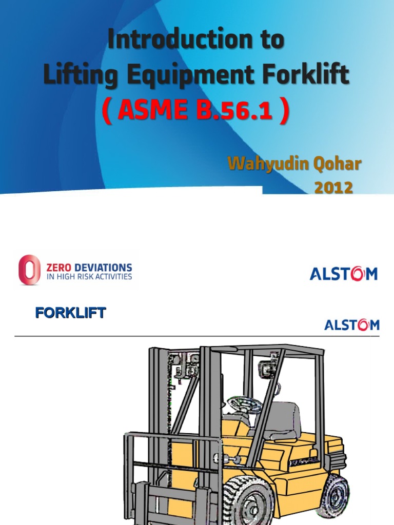 Forklift - ASME B56.1ppt | PDF | Vehicles | Mechanical Engineering
