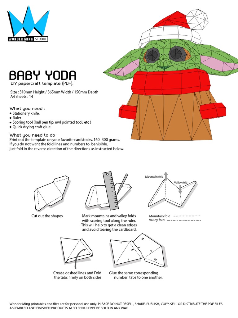 Baby Yoda: DIY Papercraft Template PDF | PDF