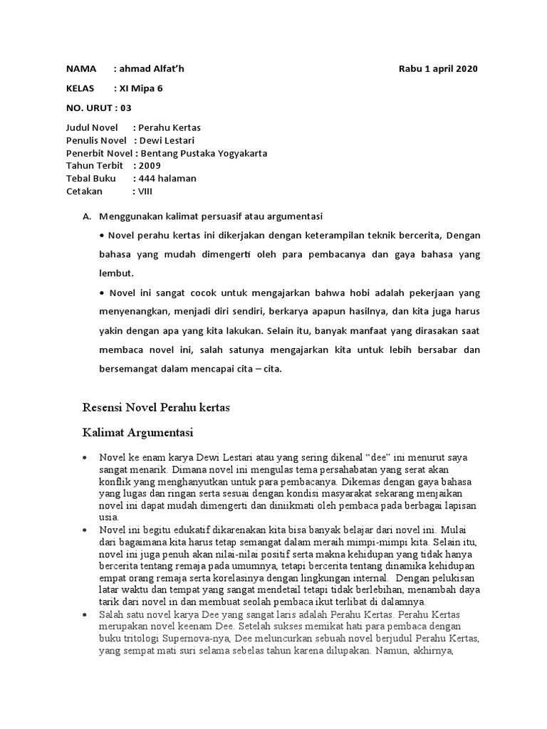 Tugas B. Indo FIKSI (Alfat'h) | PDF