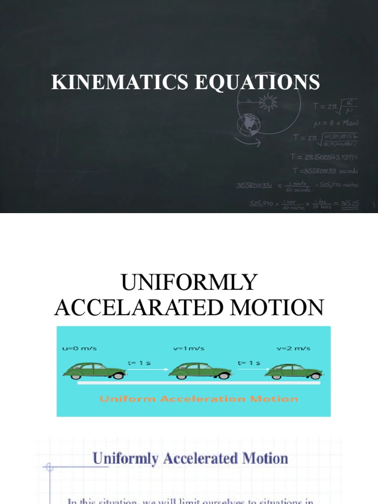 Uniformly Accelarated Motion | PDF | Acceleration | Kinematics