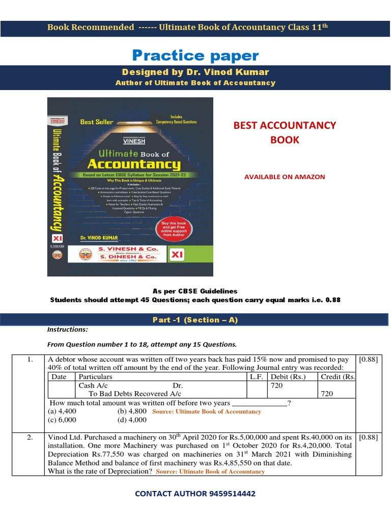 Ultimate Accountancy Class 11 | PDF | Debits And Credits | Banks