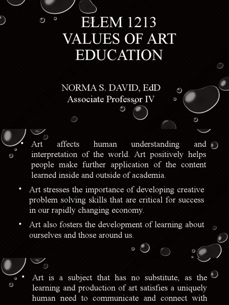 Importance of Art Education Values | PDF | Critical Thinking | Learning