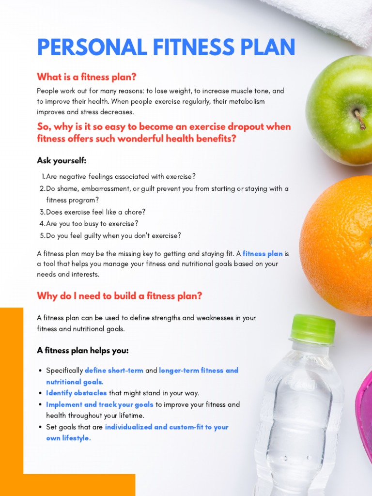 2020 Personal Fitness Plan | PDF | Physical Fitness | Flexibility (Anatomy)