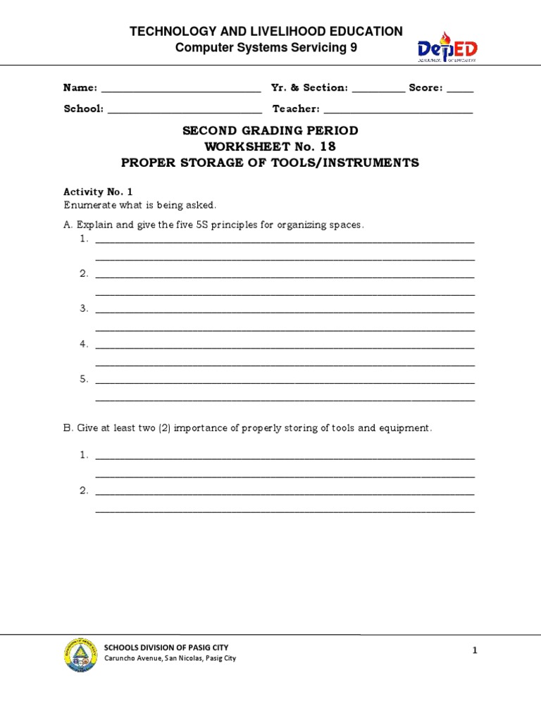 Tle CSS9 Q2 DW18 | PDF