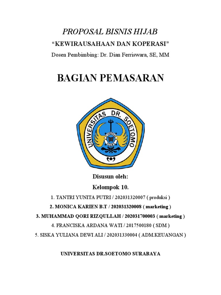 Proposal Bisnis Hijab | PDF