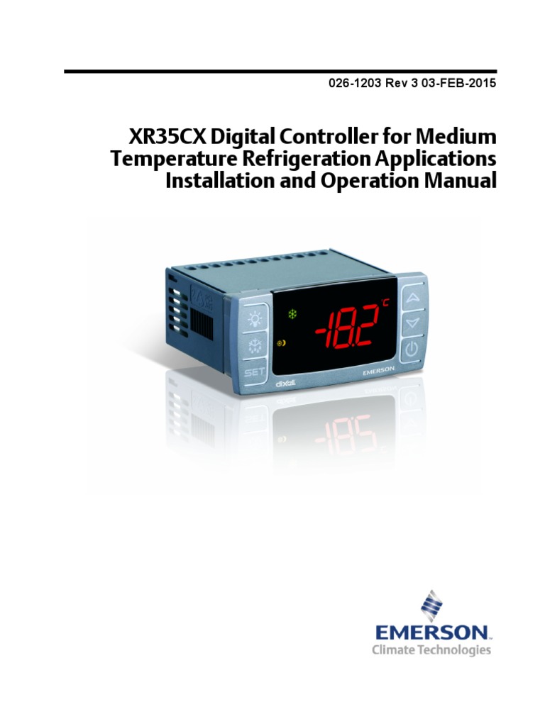 XR35CX Digital Controller For Medium Temperature Refrigeration ...