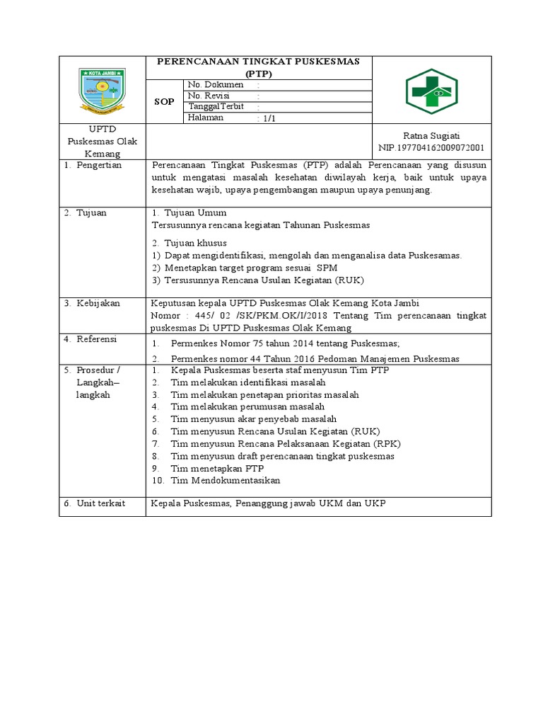1.1.1.6 Sop PTP 2021 | PDF