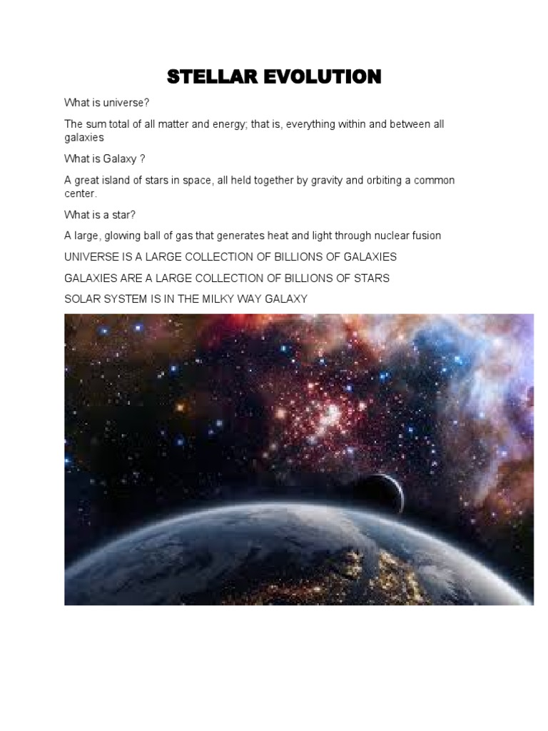 Stellar Evolution | PDF | Stars | Sun