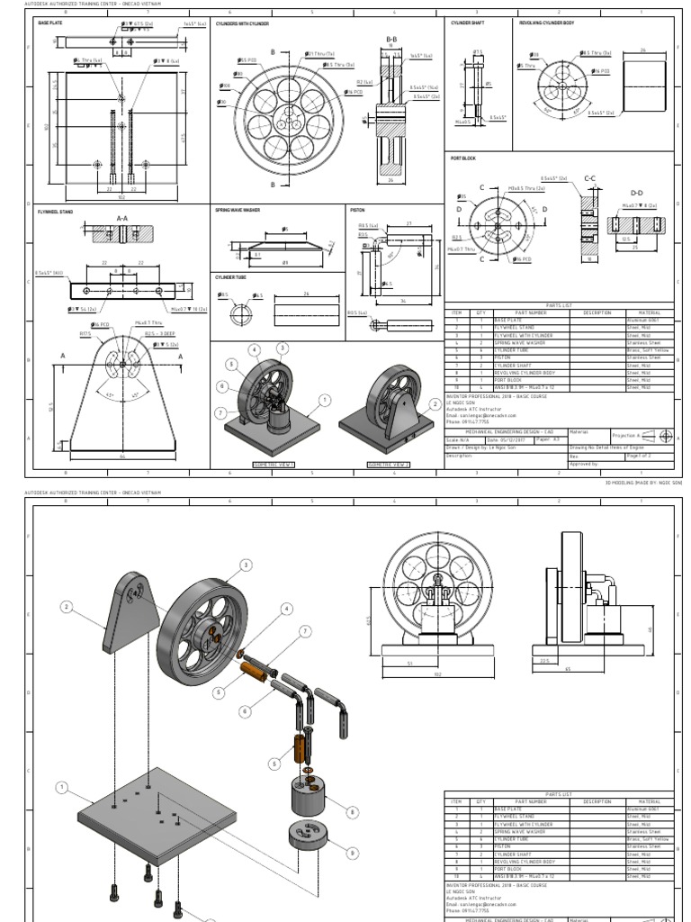 01.cylinder Elbow Steam Engine | PDF | Cylinder (Engine) | Engine ...