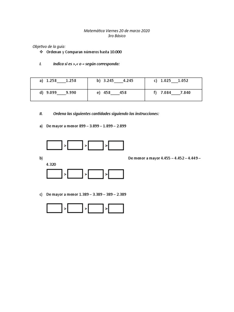 GUÍA Matemática 3 Basico | PDF