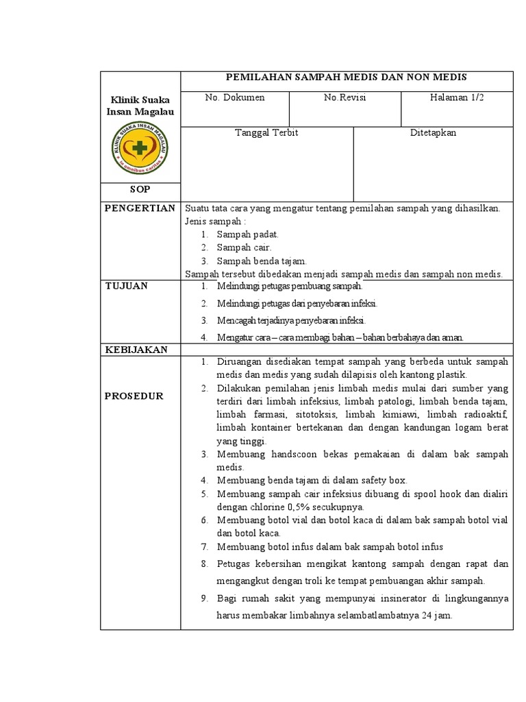 Sop Pemilahan Sampah | PDF