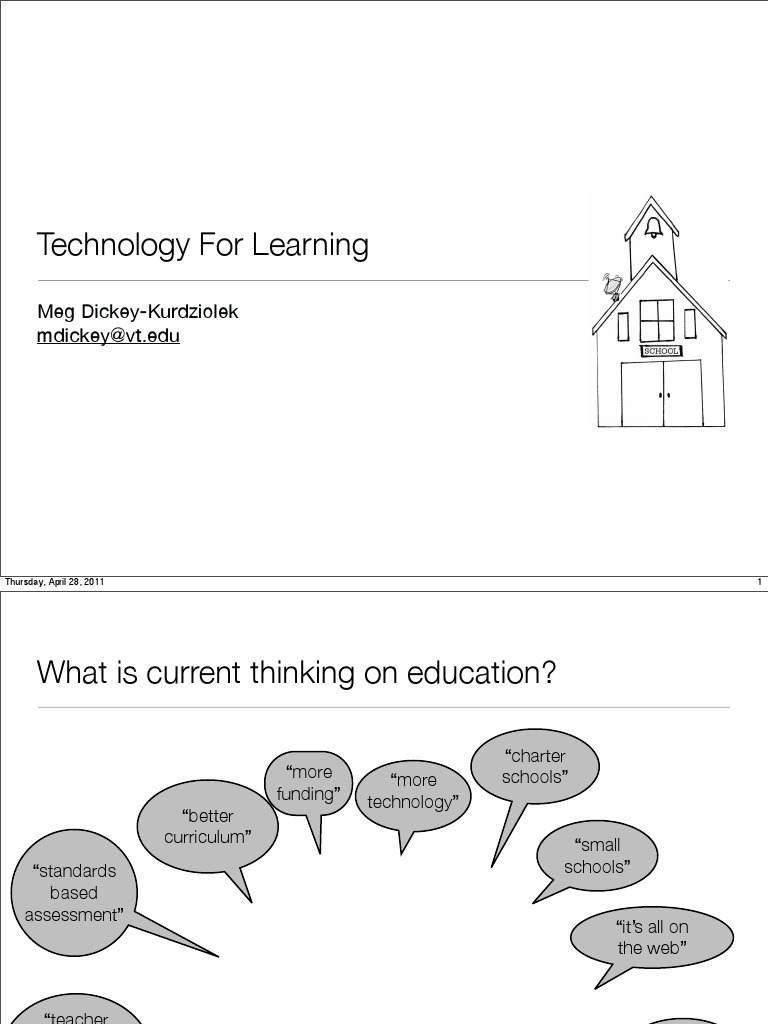 Technology For Learning | PDF | Teachers | Educational Technology