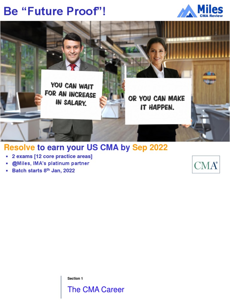 Miles CMA Roadmap | PDF | Accountant | Certified Public Accountant
