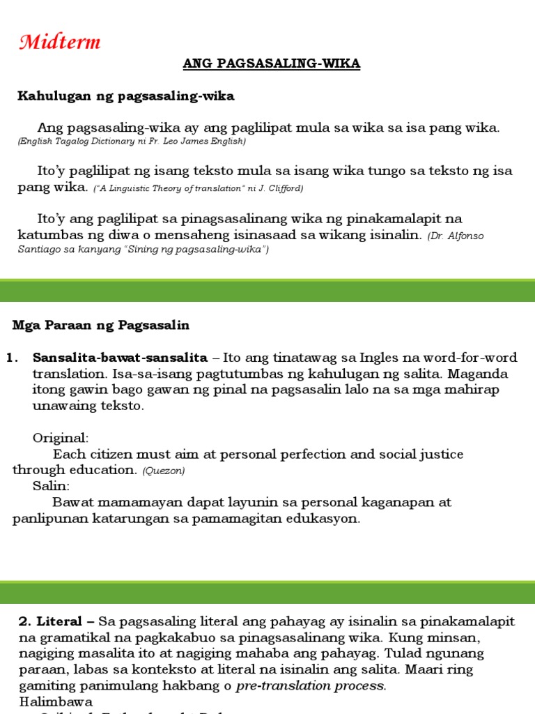 Aralin 2 - Pagsasaling Wika | PDF