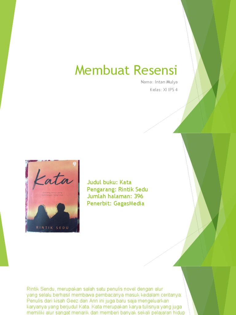 Resensi Novel "Kata" Karya Rintik Sedu | PDF
