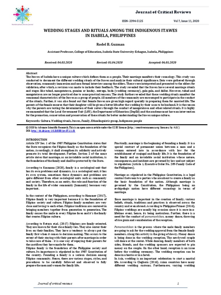 Wedding Stages & Ritual Among Itawes | PDF | Wedding | Marriage