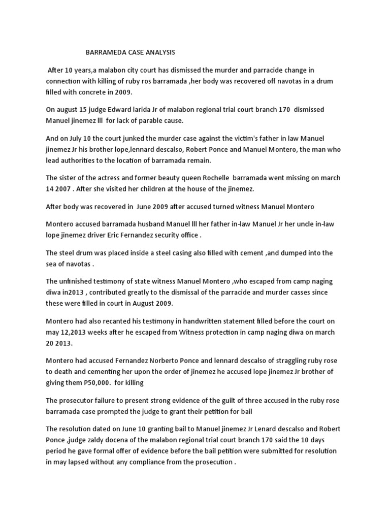 Case Analysis Sample | Download Free PDF | Prosecutor | Bail