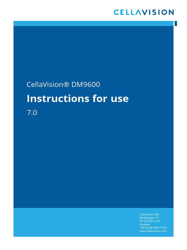 Beckman Coulter Cellavision DM96 | PDF | White Blood Cell | Red Blood Cell