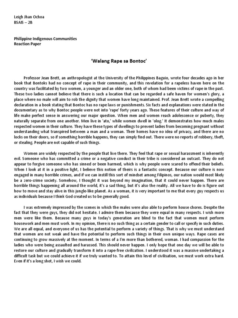 Walang Rape Sa Bontoc': Philippine Indigenous Communities Reaction ...