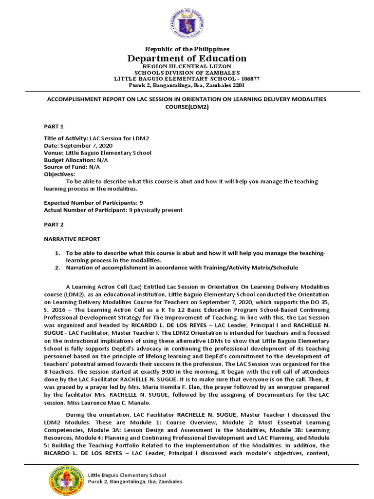 Department of Education: Republic of The Philippines | PDF | Teachers ...