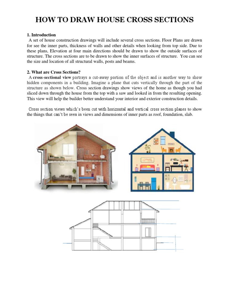 How To Draw Cross Sections | PDF | Framing (Construction) | Architecture