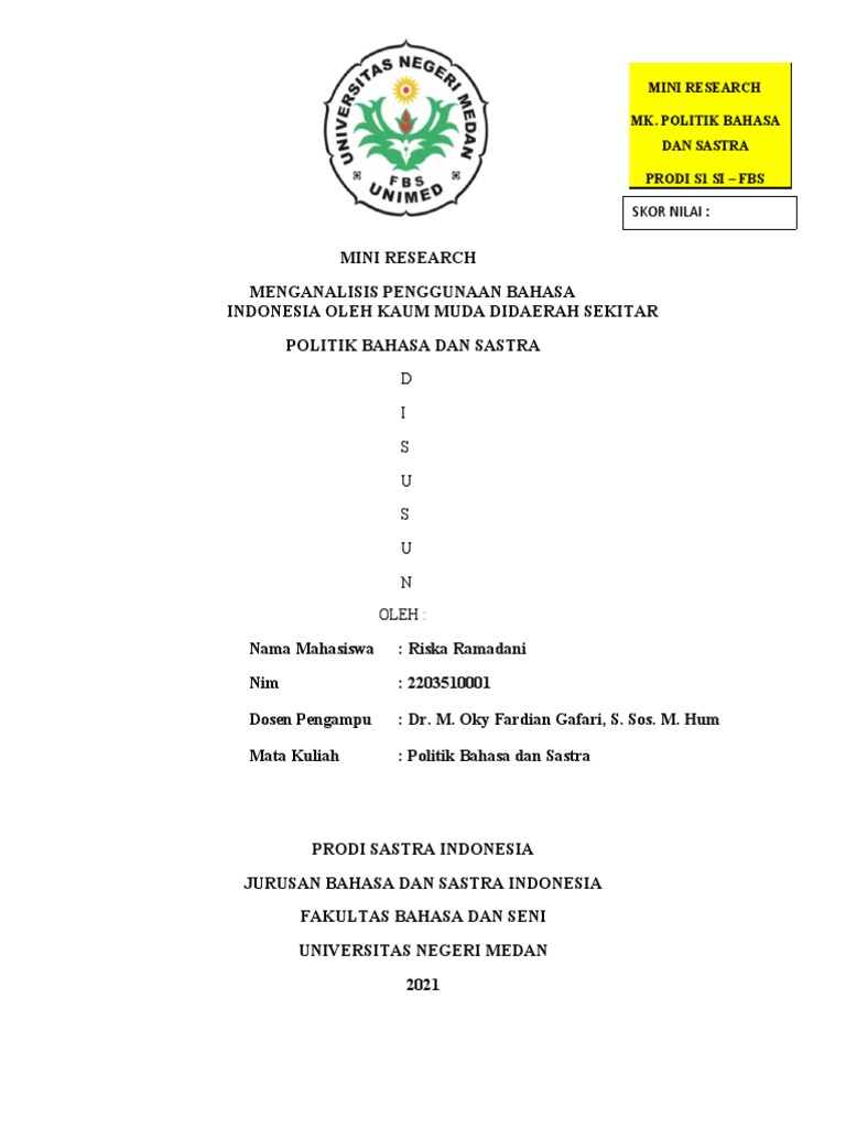 Mini Riset | PDF