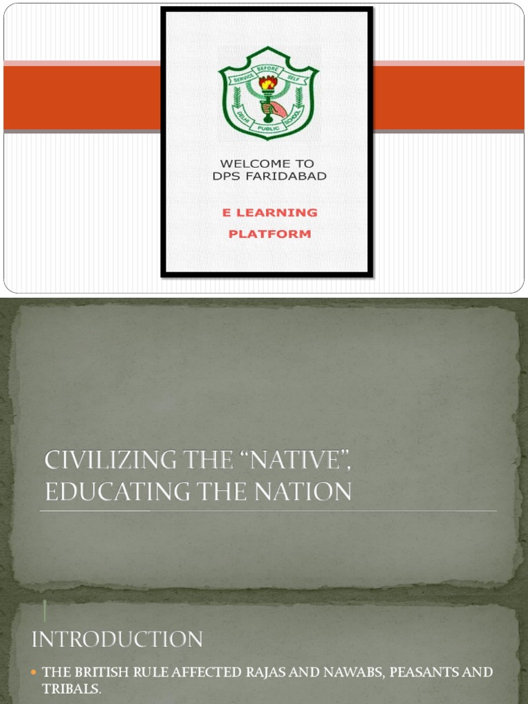 Civilizing The Native Educating The Nation 1 | PDF | British Raj