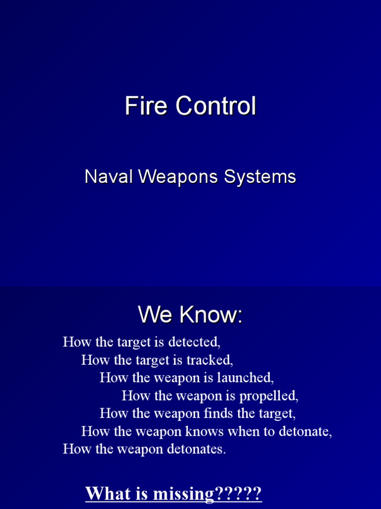Naval Fire Control System | PDF | Fire Control System | Projectiles