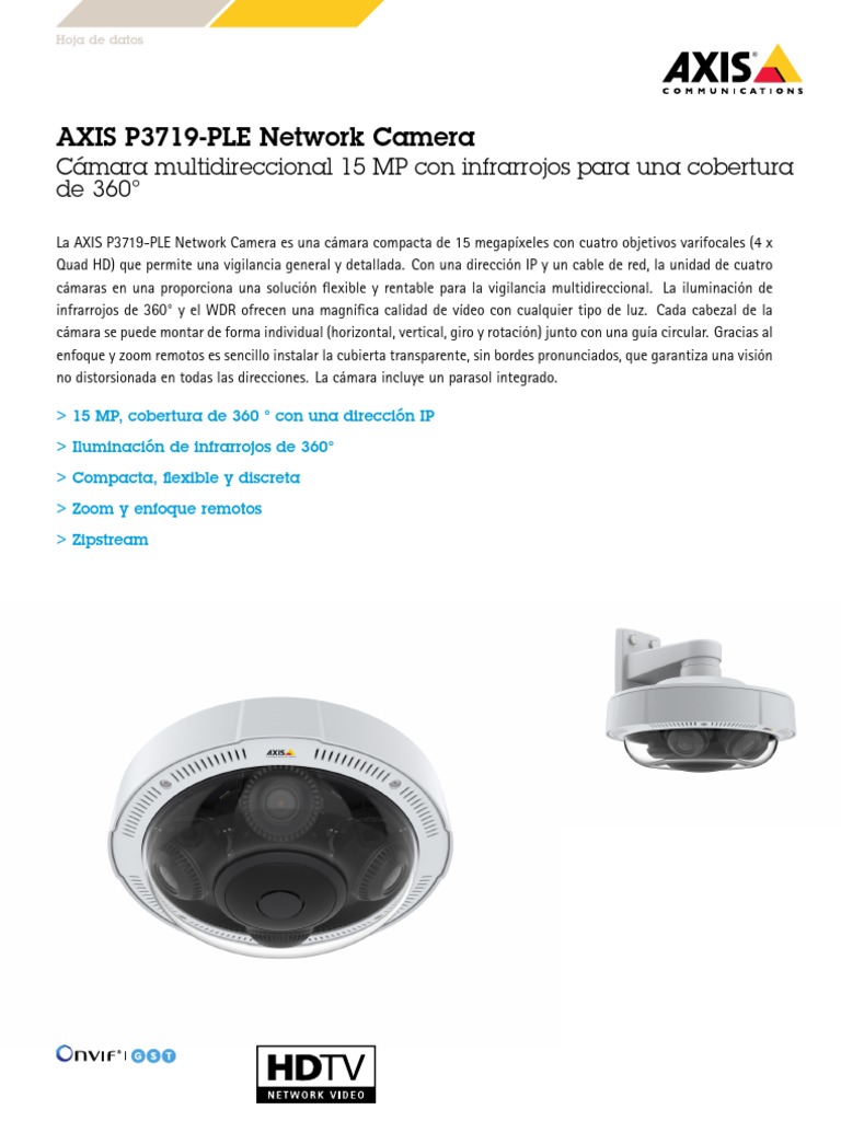 Multisensor datasheet-axis-p3719-ple-network-camera-es-ES-338476 | PDF ...