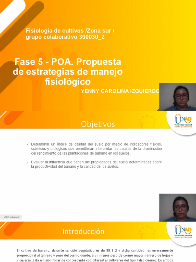 Fase 5 - POA. Propuesta de Estrategias de Manejo Fisiológico | Descargar gratis PDF | Suelo | Riego