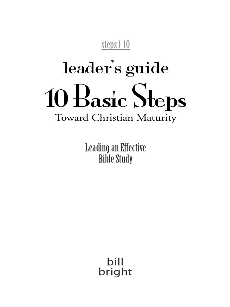 Ten Steps to Christian Maturity Guide | PDF | Jesus | Prayer