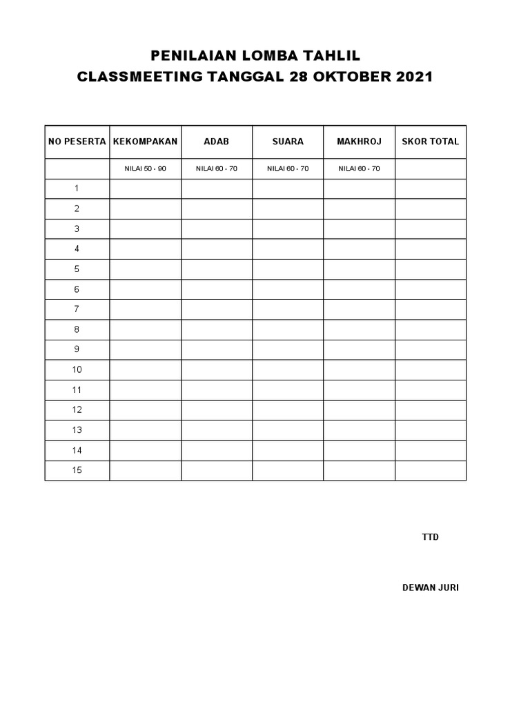 Form Juri Tahlil | PDF