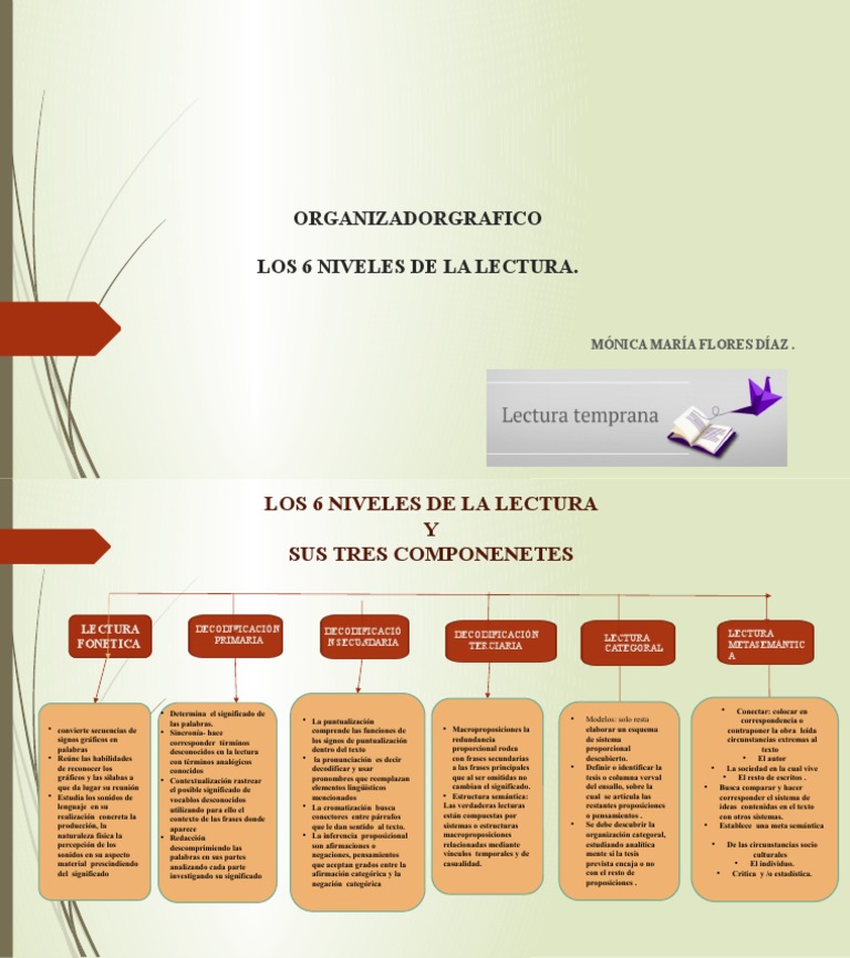 Act 2 Lec Bloque I Tem Organizador Grafico Los 6 Niveles de La Lectura ...