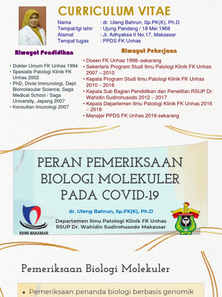 DR - Uleng Bahrun - Peran BioMol | PDF