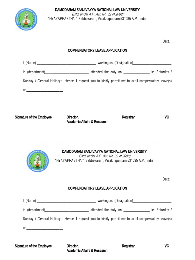 Comp Off Application | PDF